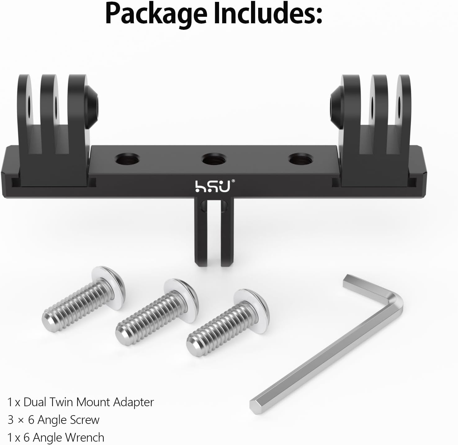 HSU GoPro Aluminum Dual Twin Mount Adapter – HSUSHOP