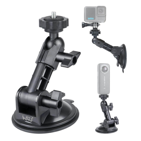 HSU Car Suction Cup Mount for GoPro/Insta 360/DJI Osmo Action Camera ...