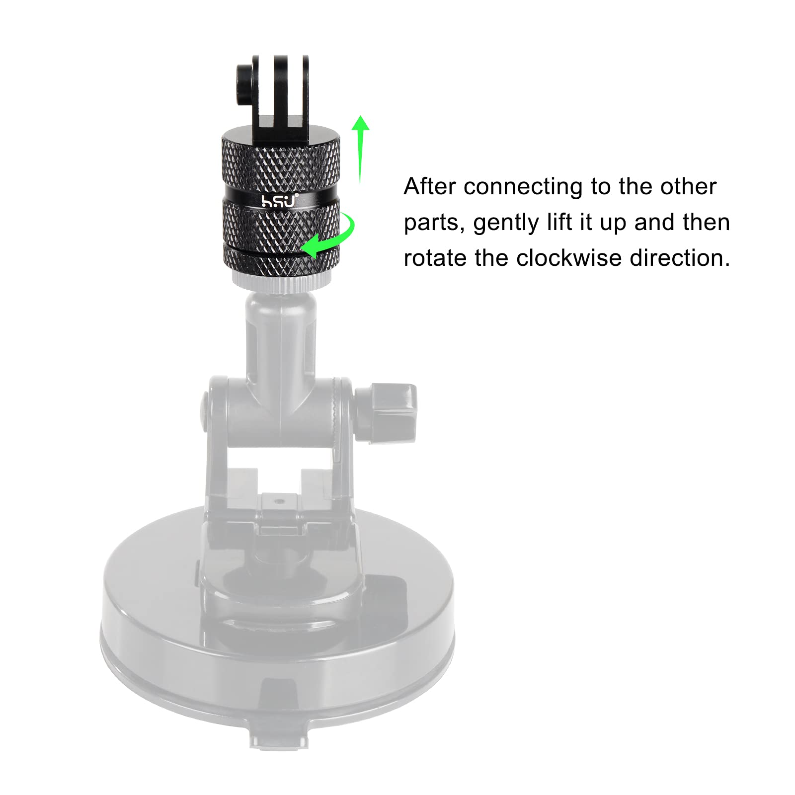 HSU Aluminum 360 Degree Rotation Tripod Adapter for GoPro & Action Cam ...